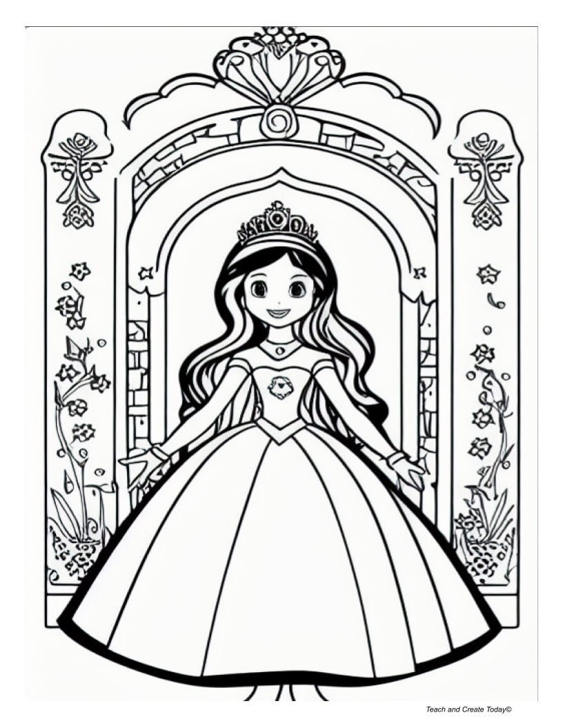 Coloring Pages for Kids Princess Over 25 Printable Sheets - Etsy