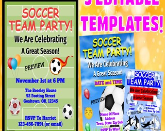 Father's Day Celebration Invitations- Three Personalized Editable ...