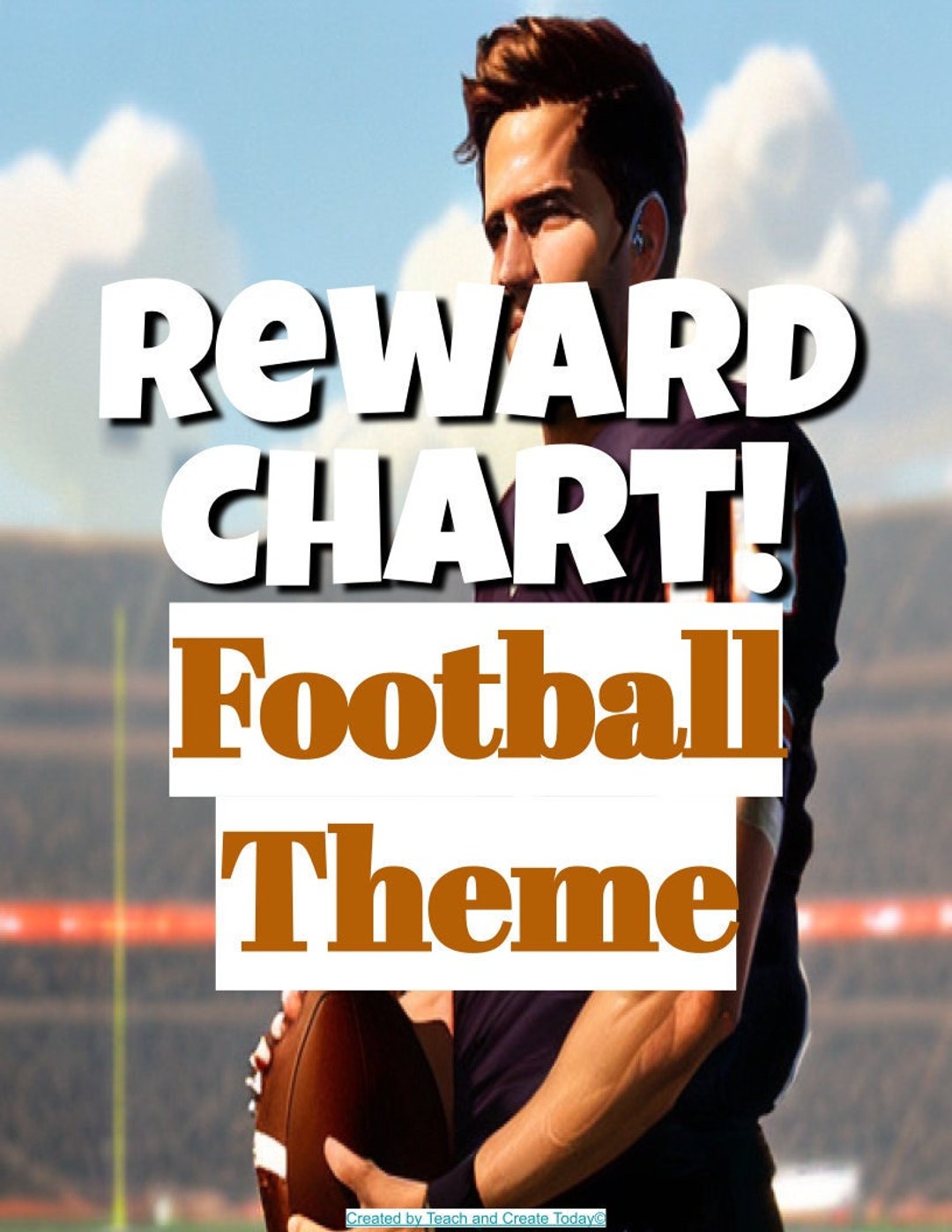Weekly Reward Chart!! Football Theme! Motivate Kids With Chores and ...