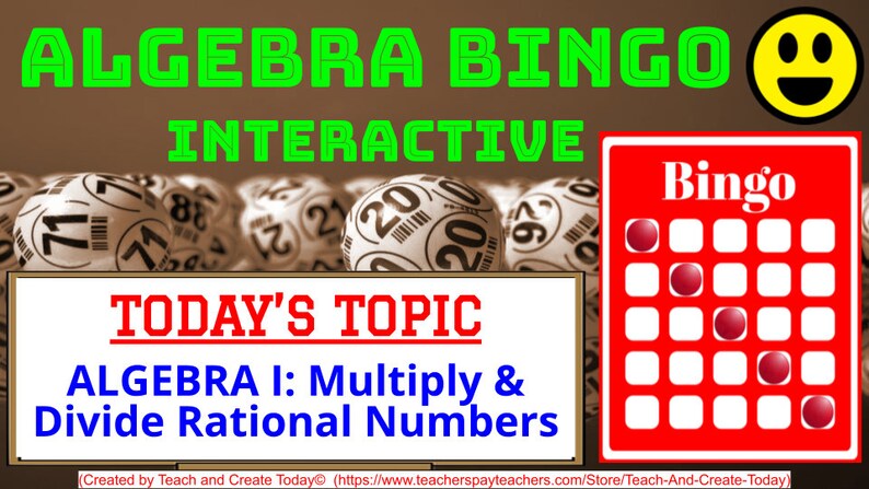 Algebra I Math Bingo Games Set 1 Order of Operations Add - Etsy