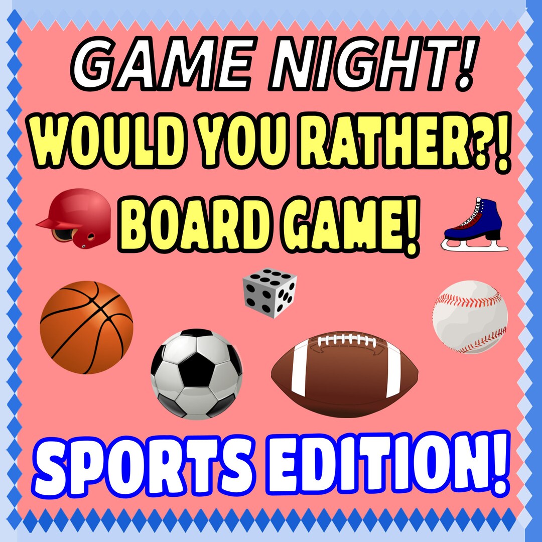 Would You Rather? Board Game Sports Edition - Digital Download - Family ...