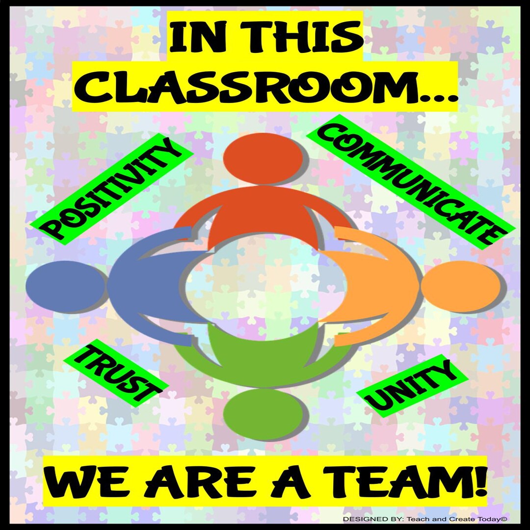 Back to School Classroom Wall Poster! "in This Classroom...we Are A ...