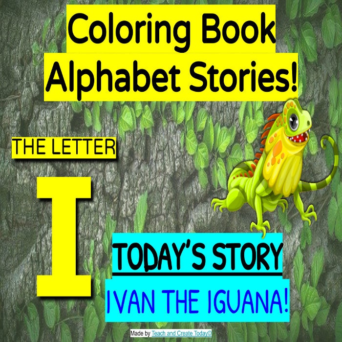 Preschool and Kindergarten Coloring & Reading Bundle 2 Alphabet Stories ...