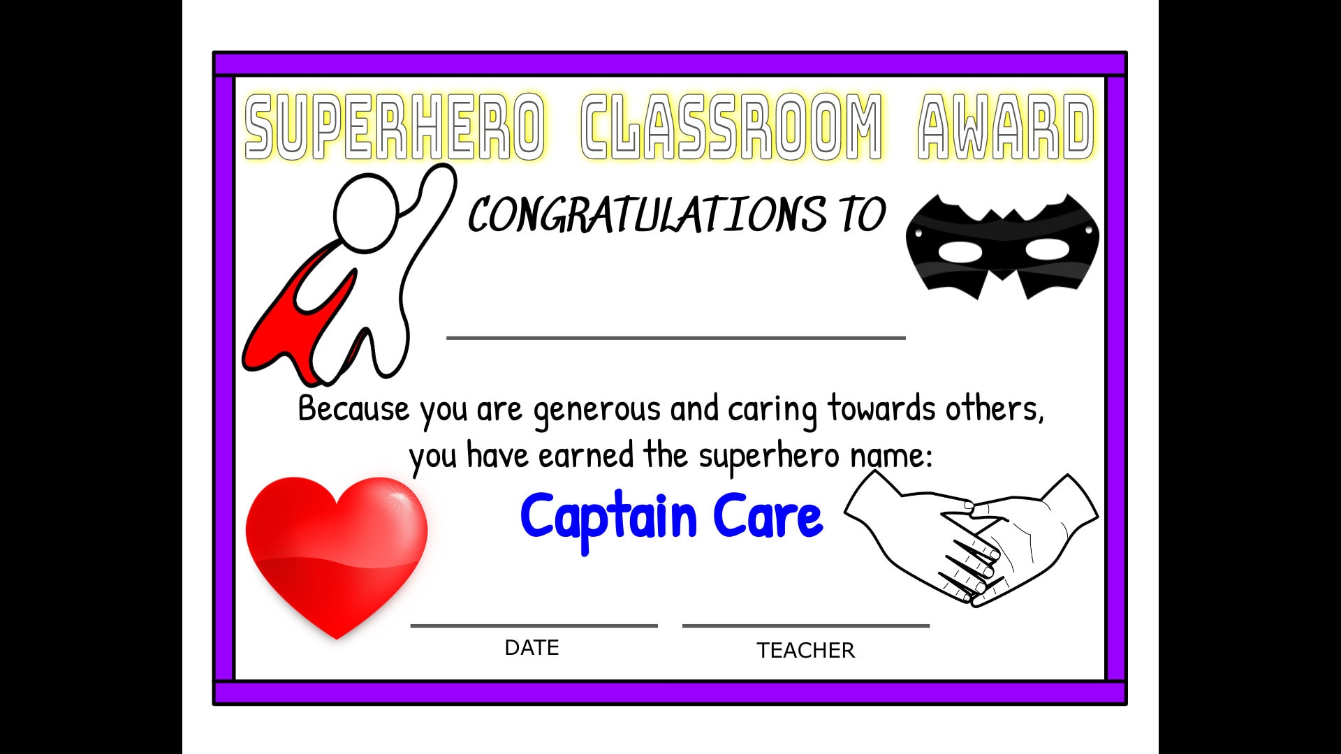 Classroom Awards for Students: 40 Superhero Themed Printable ...