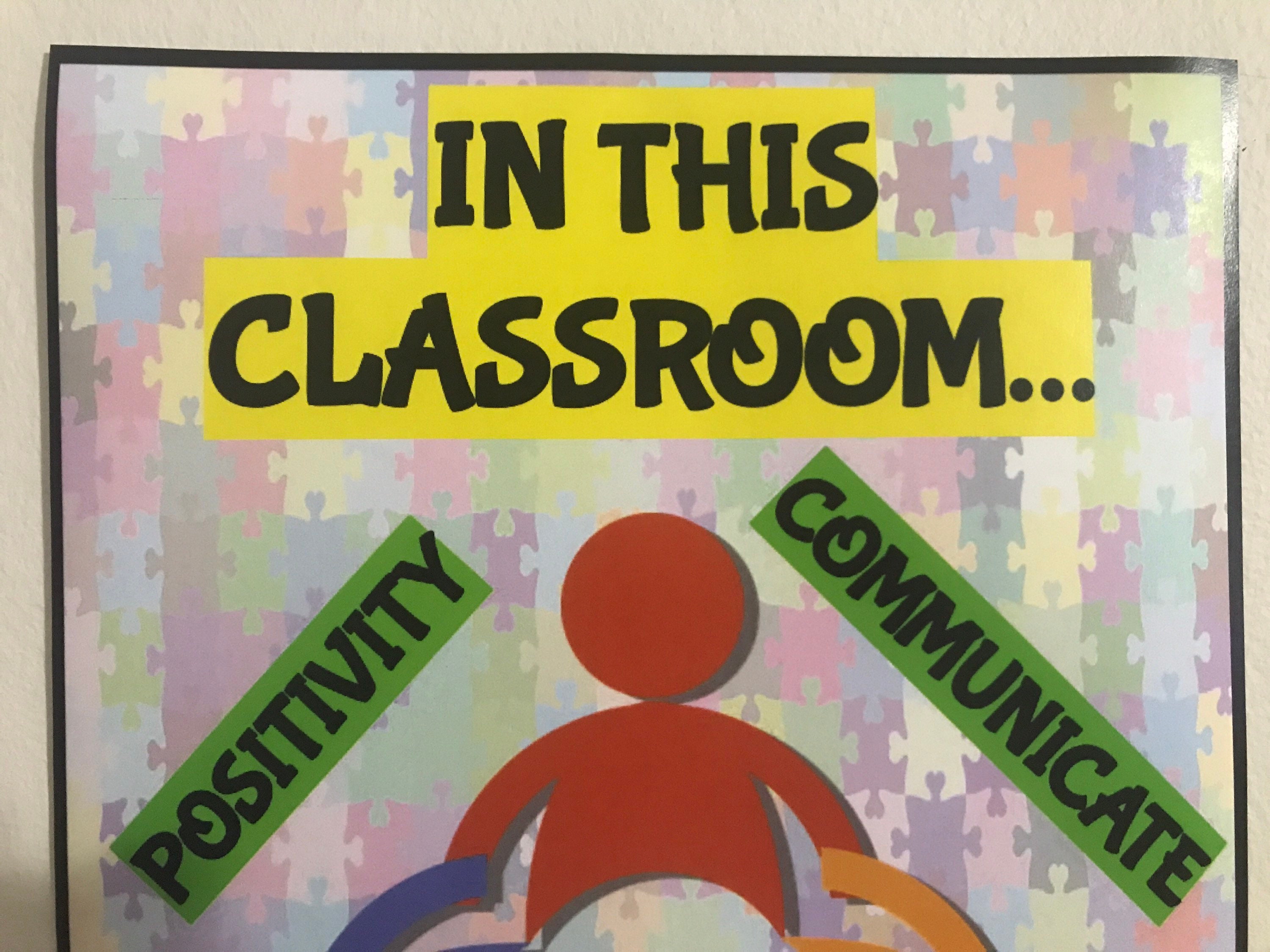 Back to School Classroom Wall Poster in This Classroom...we Are A Team ...