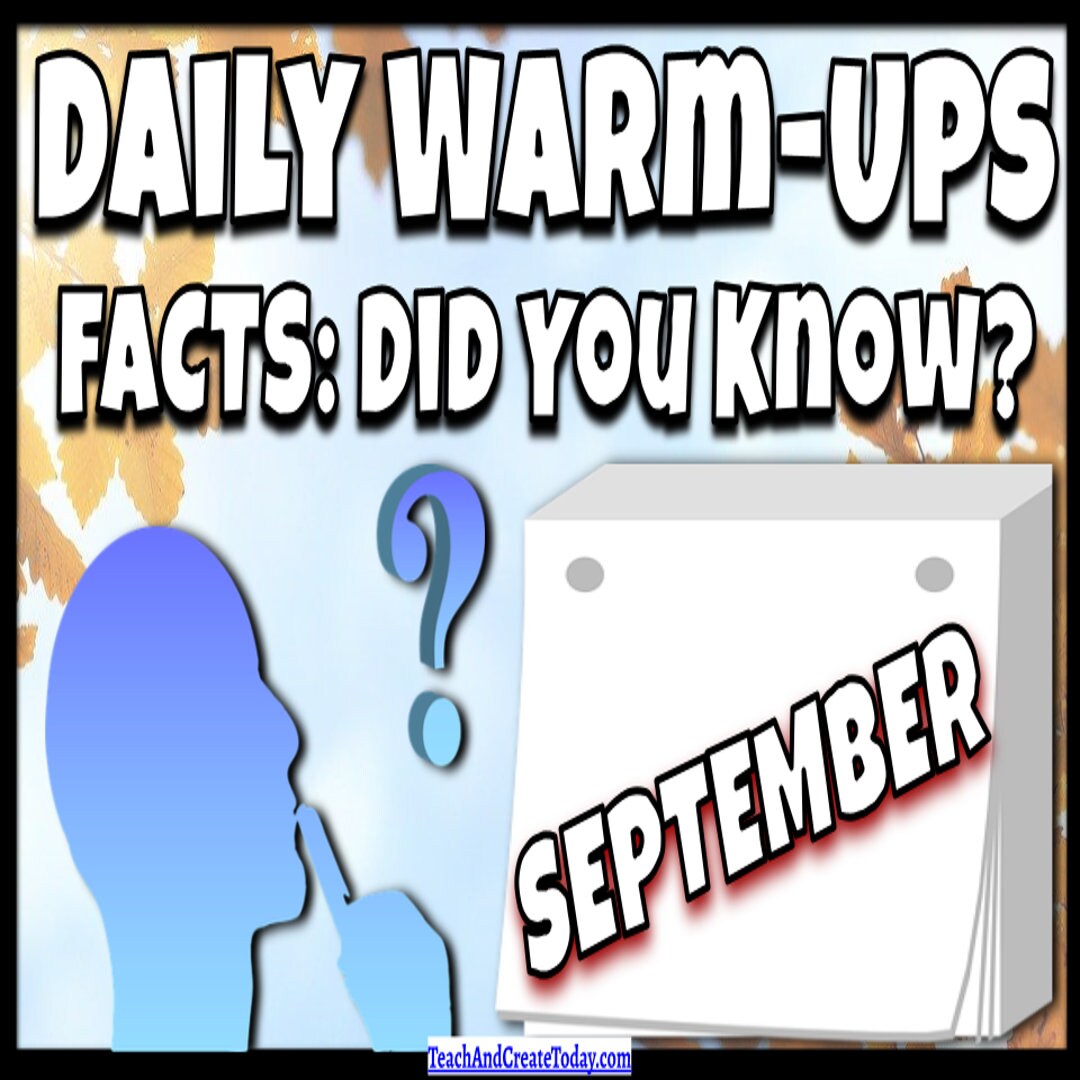 History & Social Studies Brain Breaks for September: Daily Warm-ups Did ...