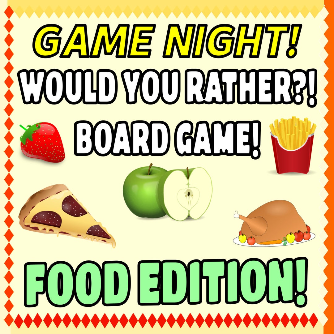 Would You Rather? Board Game Food Edition - Digital Download - Family ...