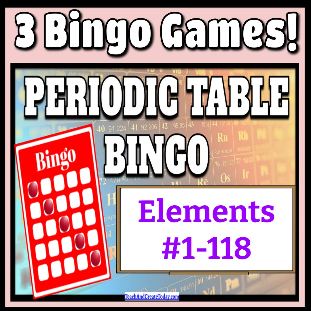 Teaching Resources - Periodic Table Digital Bingo Game - for Science ...