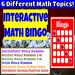 6th Grade Math Bingo Games Set 1 Add, Subtract, Multiply, Divide Whole ...