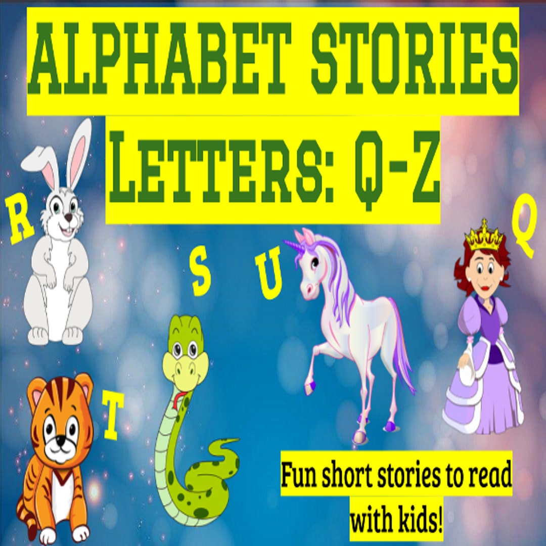 Preschool & Kindergarten Reading Alphabet Stories Bundle 3 Letters Q-Z ...