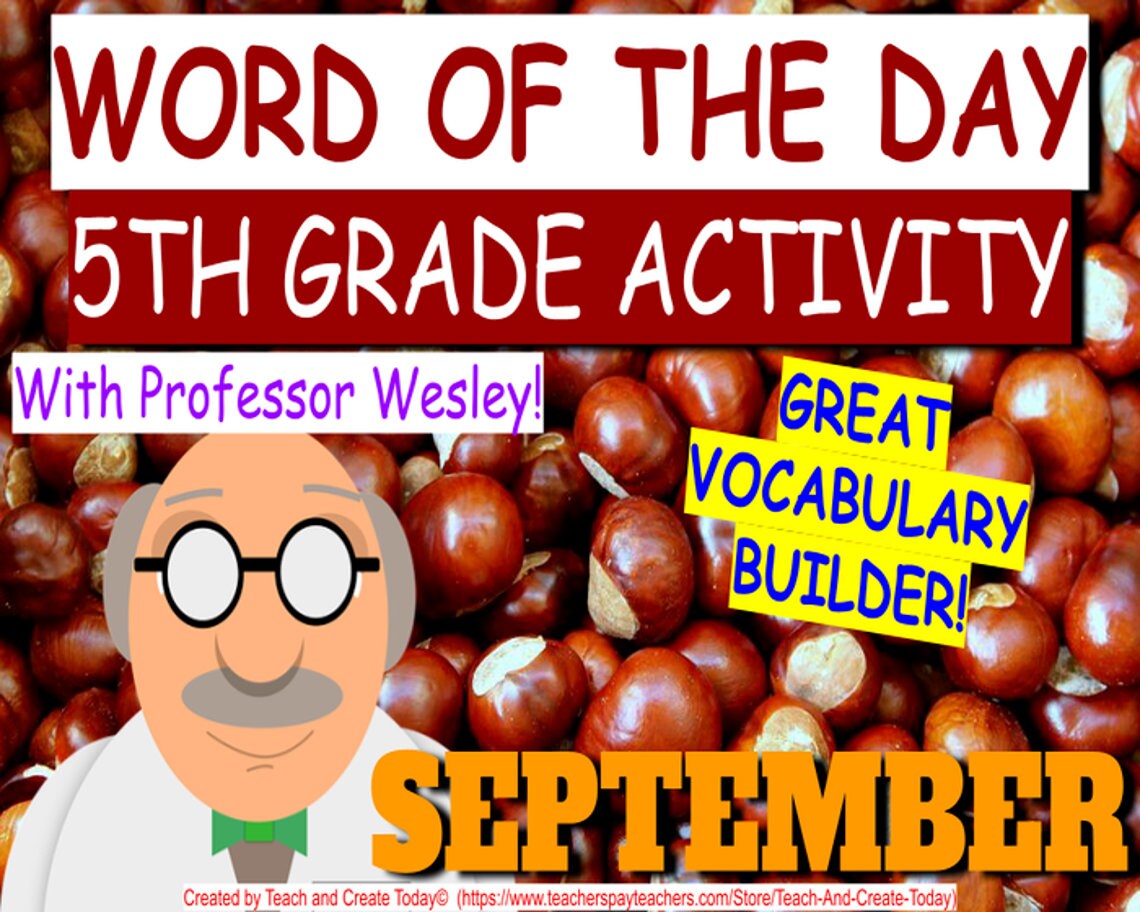 5th Grade ELA Vocabulary Builder Autumn/fall BUNDLE august-november ...