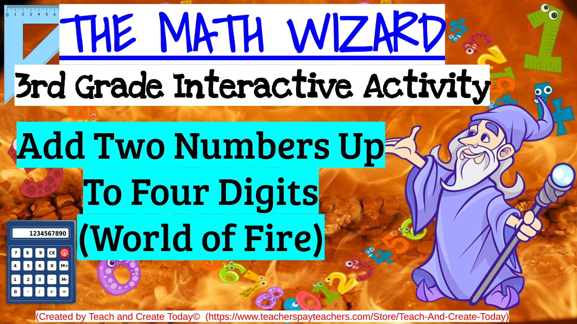 3rd Grade Math Addition Bundle Interactive Classroom Games FIVE Wizard ...