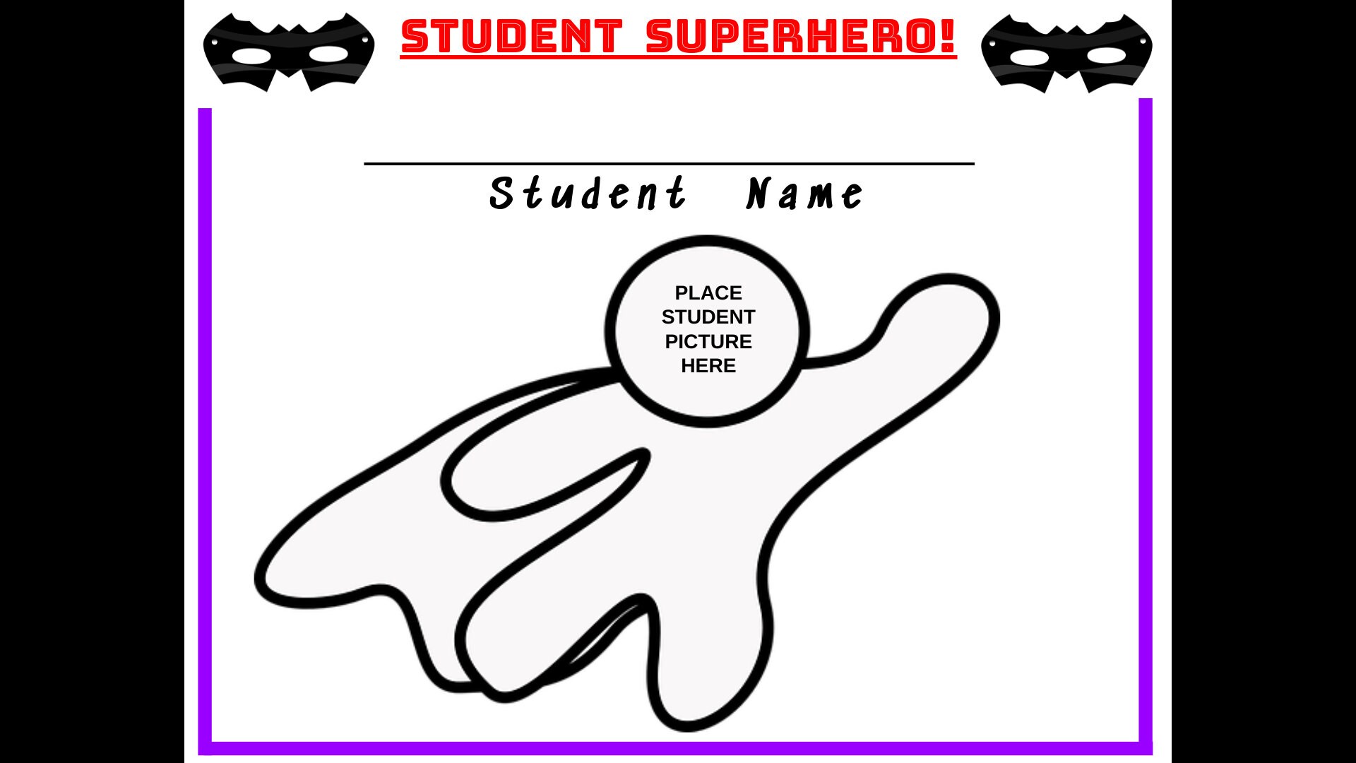All About Me! Student Superheroes Classroom Poster & Goals - Wall Decor ...