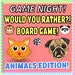 Would You Rather Board Game Animals Edition Digital Download Family ...