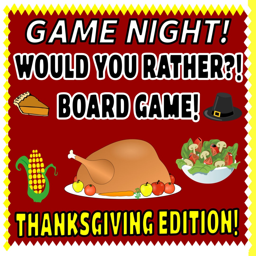 Would You Rather? Board Game Thanksgiving Edition - Digital Download ...