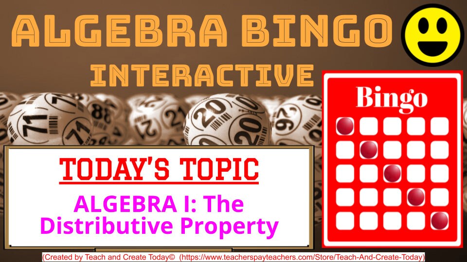 Algebra I Math Bingo Games Set 1 Order of Operations, Add, Subtract ...