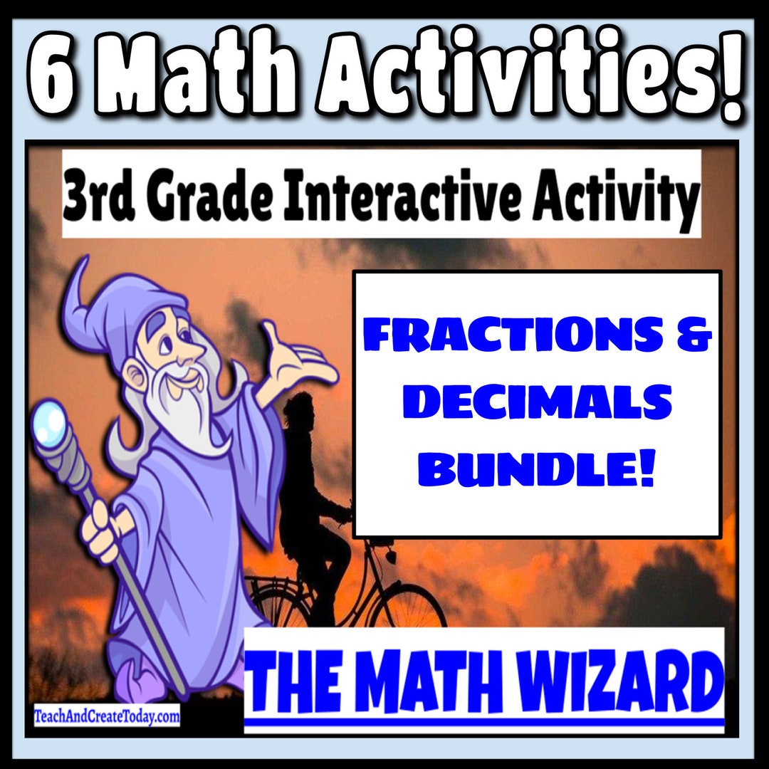 Paquete de fracciones y decimales de matemáticas de tercer grado Juegos ...