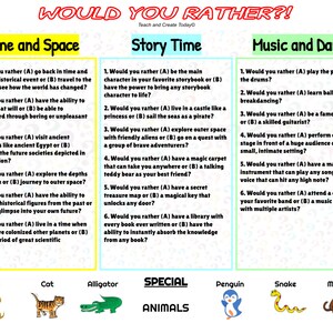 Would You Rather? Board Game Animals Edition - Digital Download ...