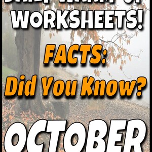 Teaching Resource - October Daily Warm-ups Worksheets: Did You Know ...