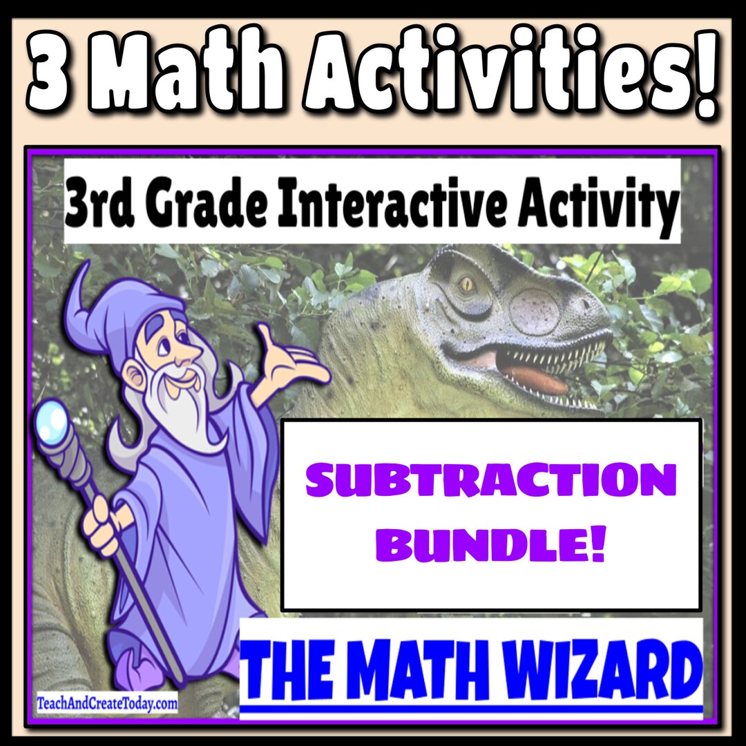 3rd Grade Math Subtraction Bundle! Interactive Classroom Games! THREE ...