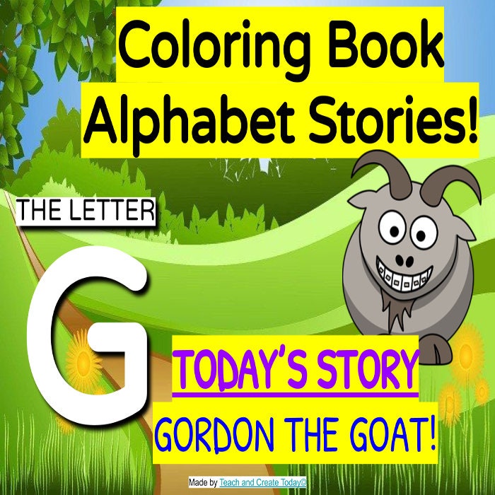 Preschool and Kindergarten Coloring & Reading Bundle 2 Alphabet Stories ...