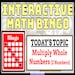 6th Grade Math Bingo Games Set #1- Add, Subtract, Multiply, Divide ...