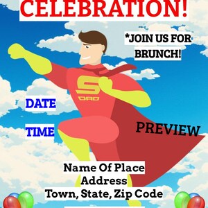 Father's Day Celebration Invitations- Three Personalized Editable ...