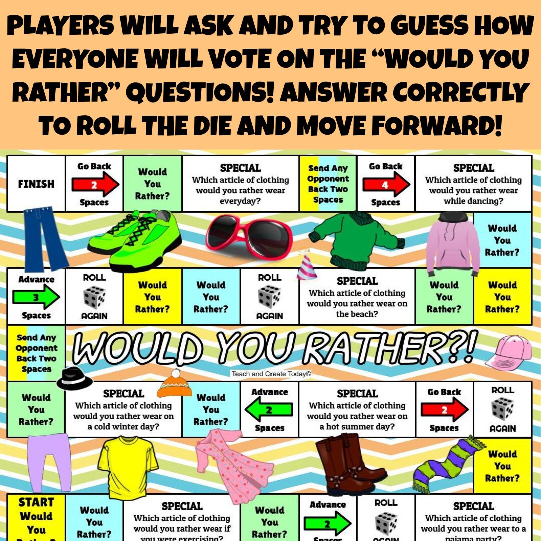 Would You Rather? Board Game Fashion Edition - Digital Download ...