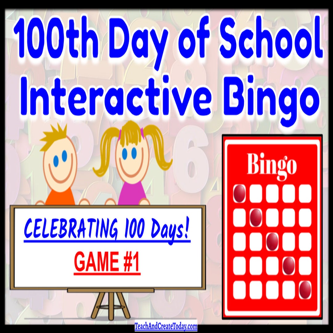 100th Day of School Digital Bingo! 5 Games Included! for 2nd-5th Grade ...