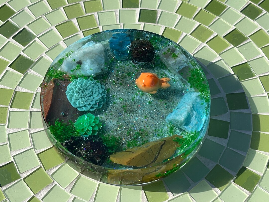 Fish Resin Pond Diorama With Real Rocks - Etsy