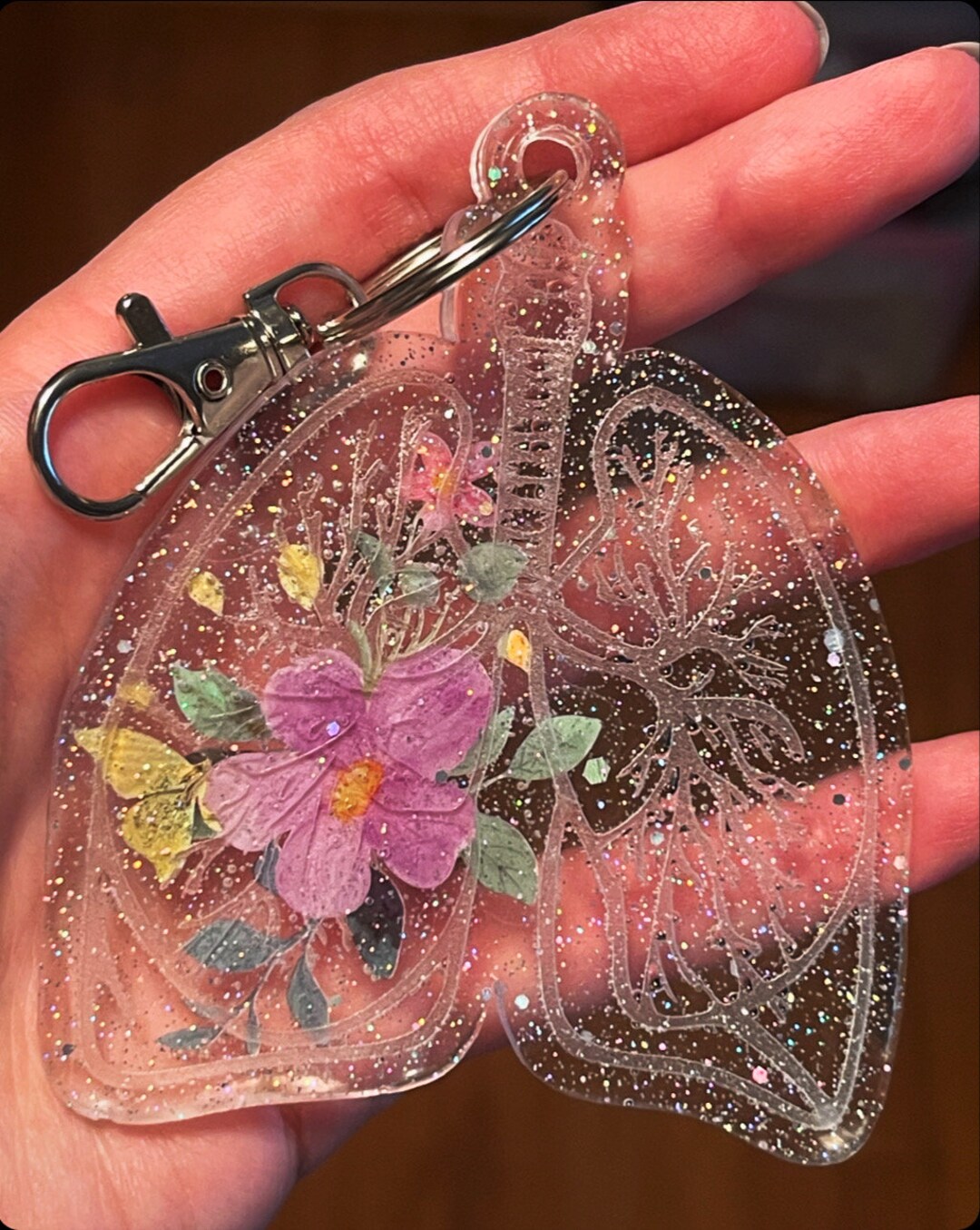 Resin Lung Keychain Pulmonary Embolism COPD Asthma Awareness - Etsy