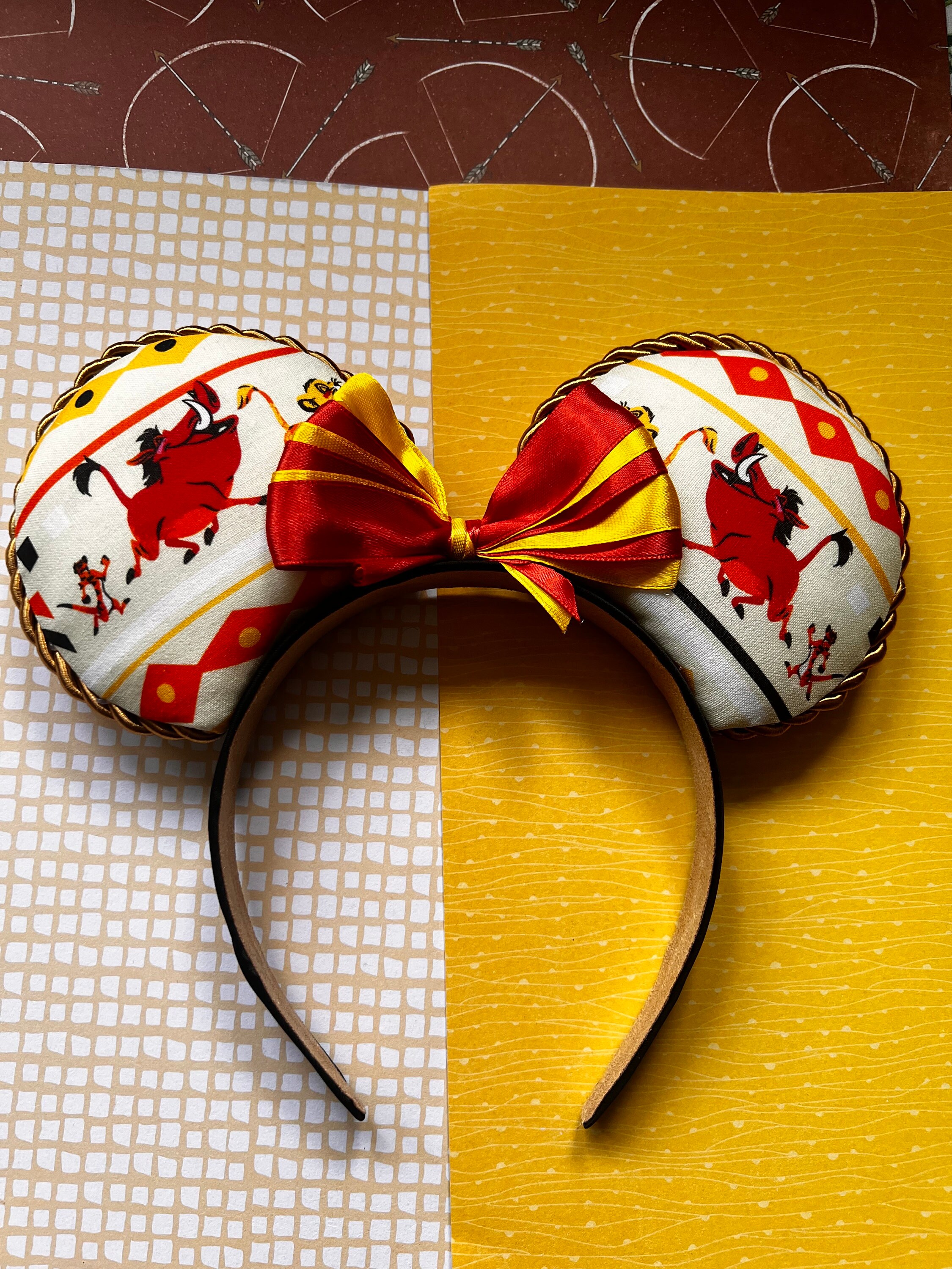 Lion King Timon, Pumbaa, and Simba Inspired Mickey Mouse Ears Headband ...