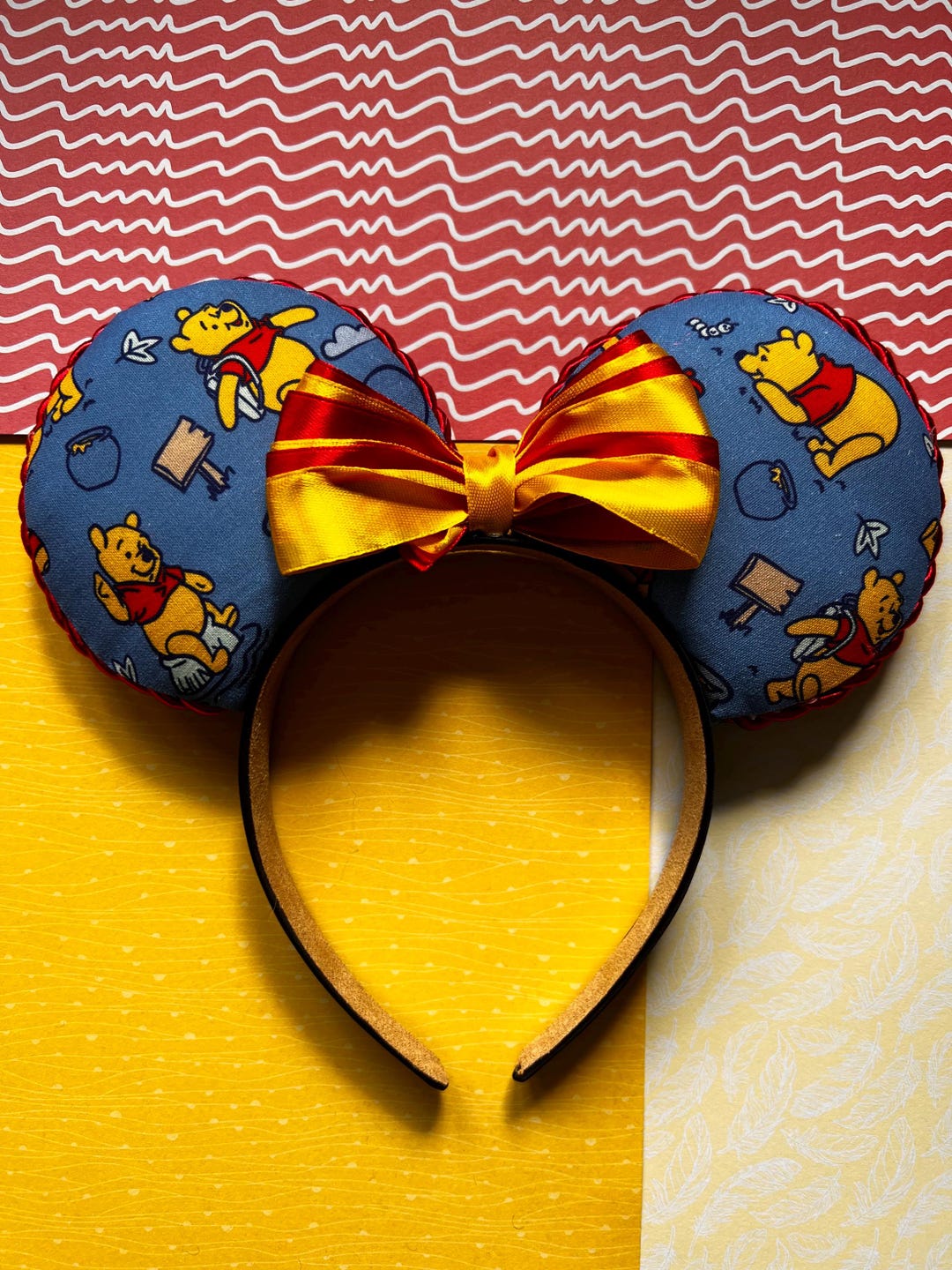 Winnie the Pooh Inspired Mickey Mouse Ears Headband - Etsy