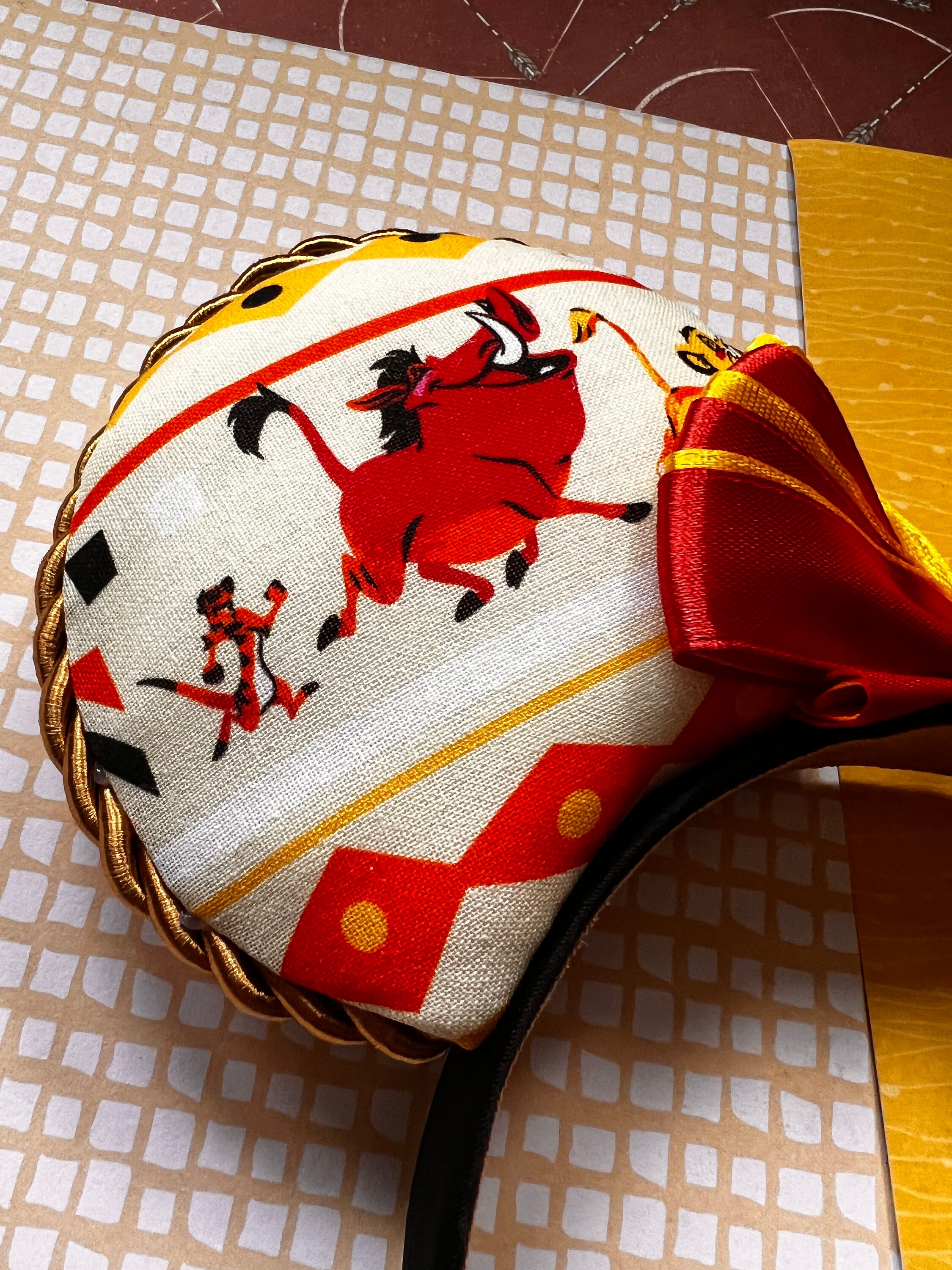 Lion King Timon, Pumbaa, and Simba Inspired Mickey Mouse Ears Headband ...