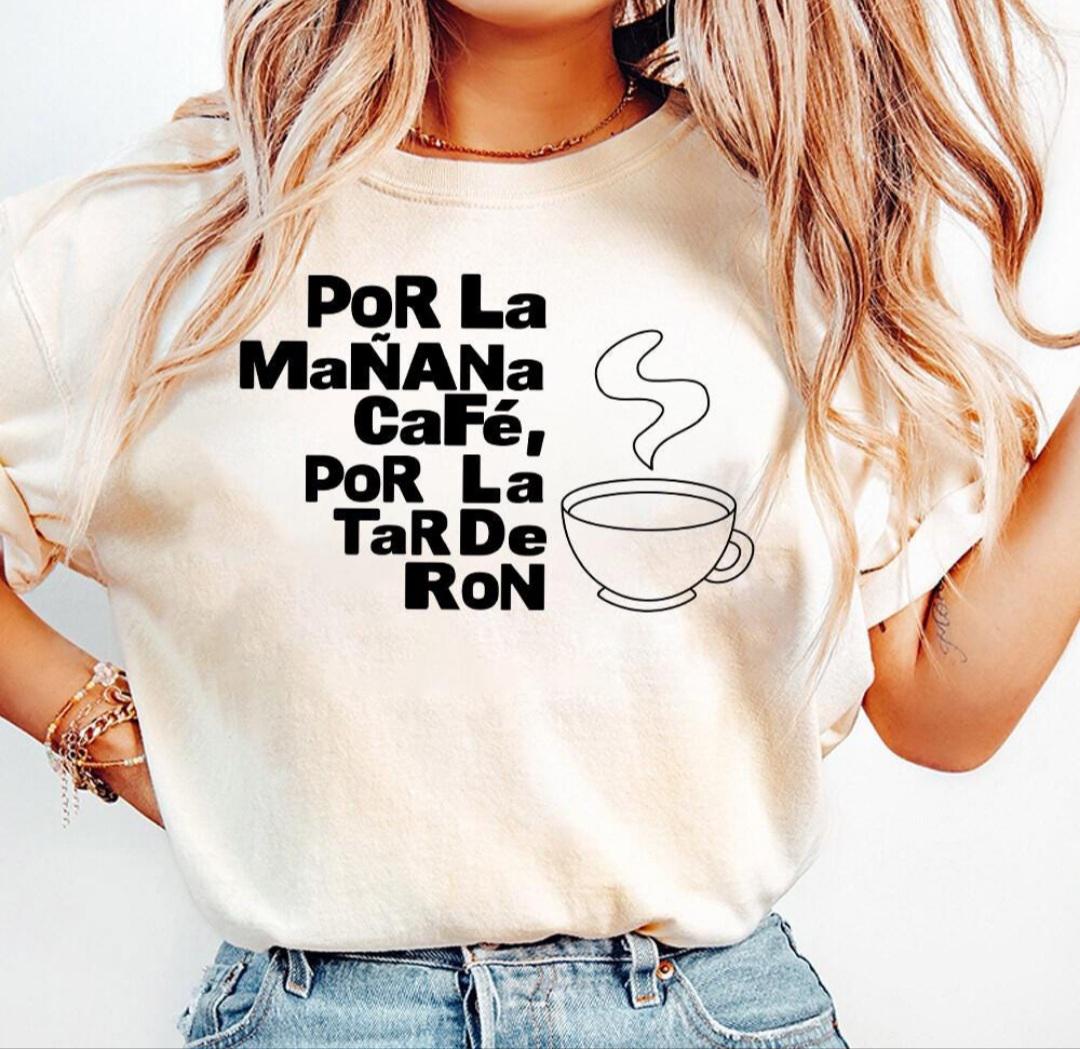UNISEX Bad Bunny PNG/ Por La Manana Cafe Por La Tarde Ron / Coffee Then ...