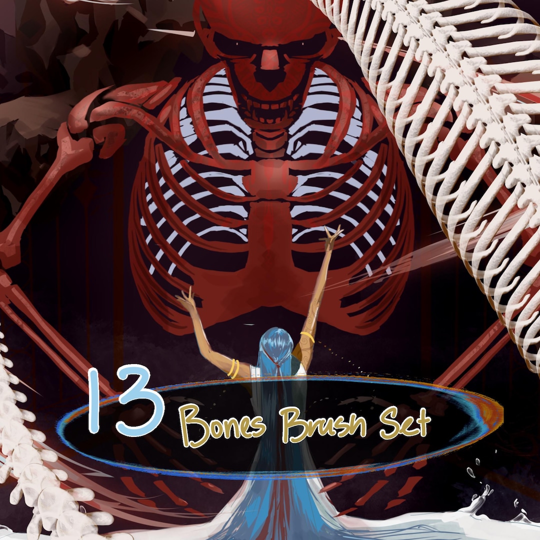 13 Procreate Bones Brush Set, Skeleton Bone Brush,ribcage,anatomy ...