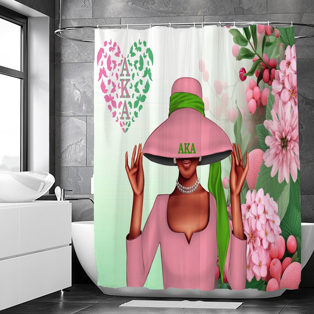 Alpha Kappa Alpha Sorority IV 4pcs Shower Curtain Set - Etsy