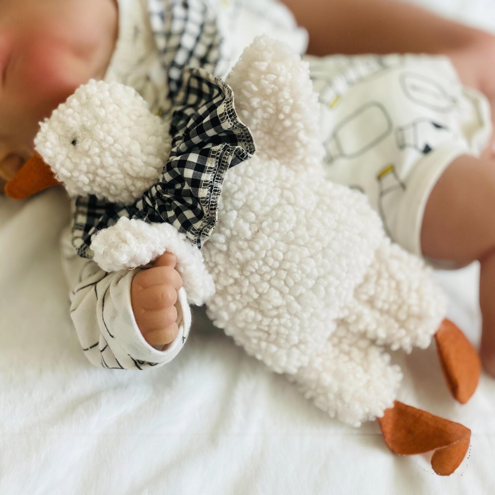 Handmade Plush Goose Toy - Softy Stuffed Duck Toy - Baby Shower Gift ...