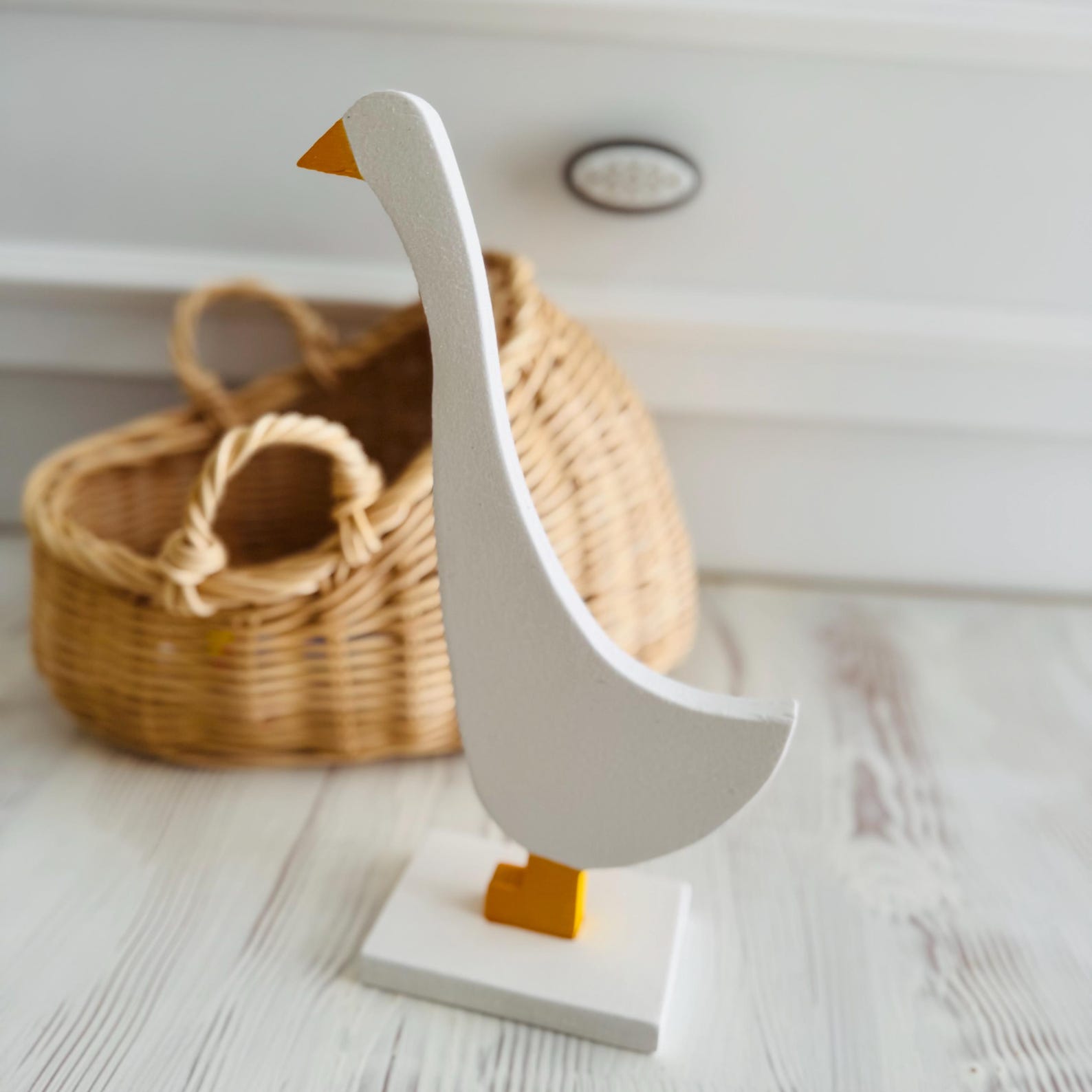 Handmade Wooden Goose Figurine: Farmhouse Scandinavian Easter Decor - Etsy