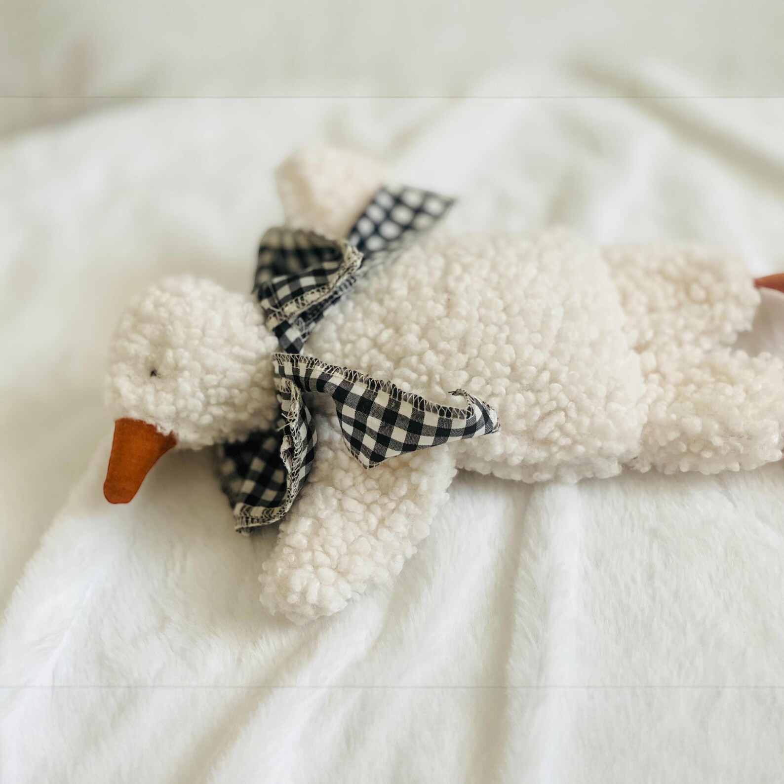 Handmade Plush Goose Toy - Softy Stuffed Duck Toy - Baby Shower Gift ...