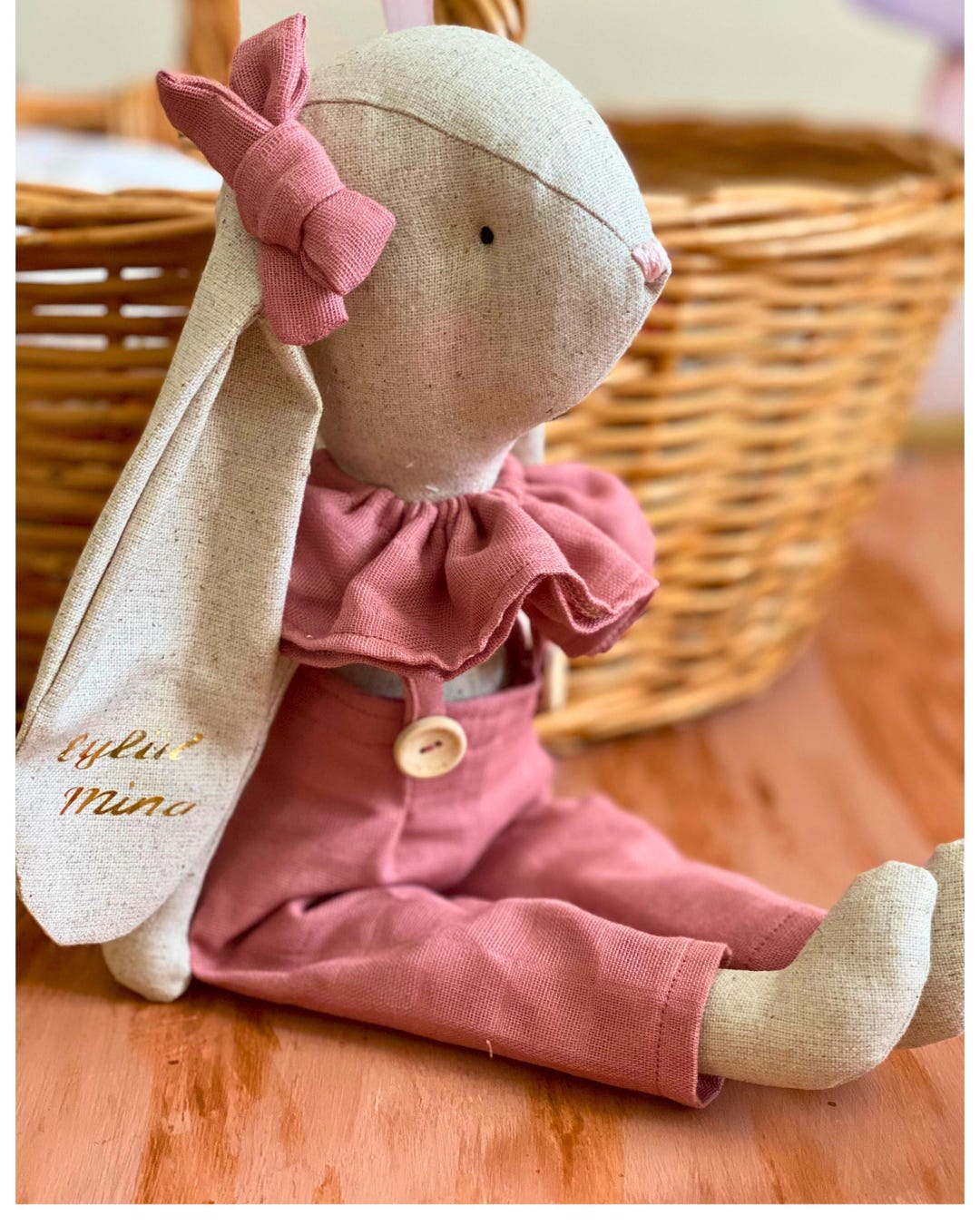 Handmade Bunny Doll,personalized Toy,custom Toy,baby Shower Gift ...