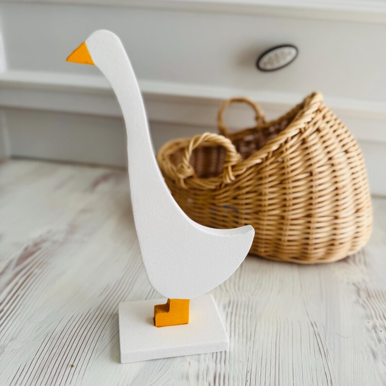 Handmade Wooden Goose Figurine: Farmhouse Scandinavian Easter Decor - Etsy