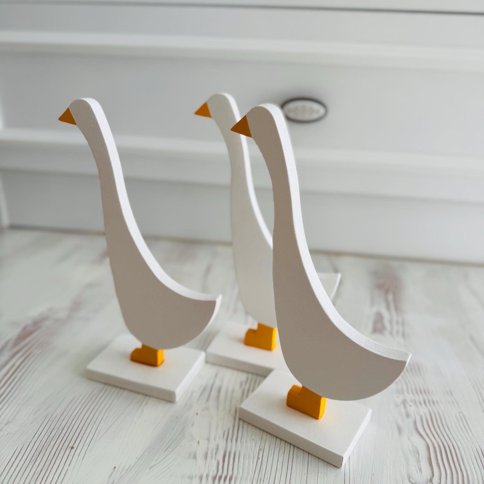 Handmade Wooden Goose Figurine: Farmhouse Scandinavian Easter Decor - Etsy