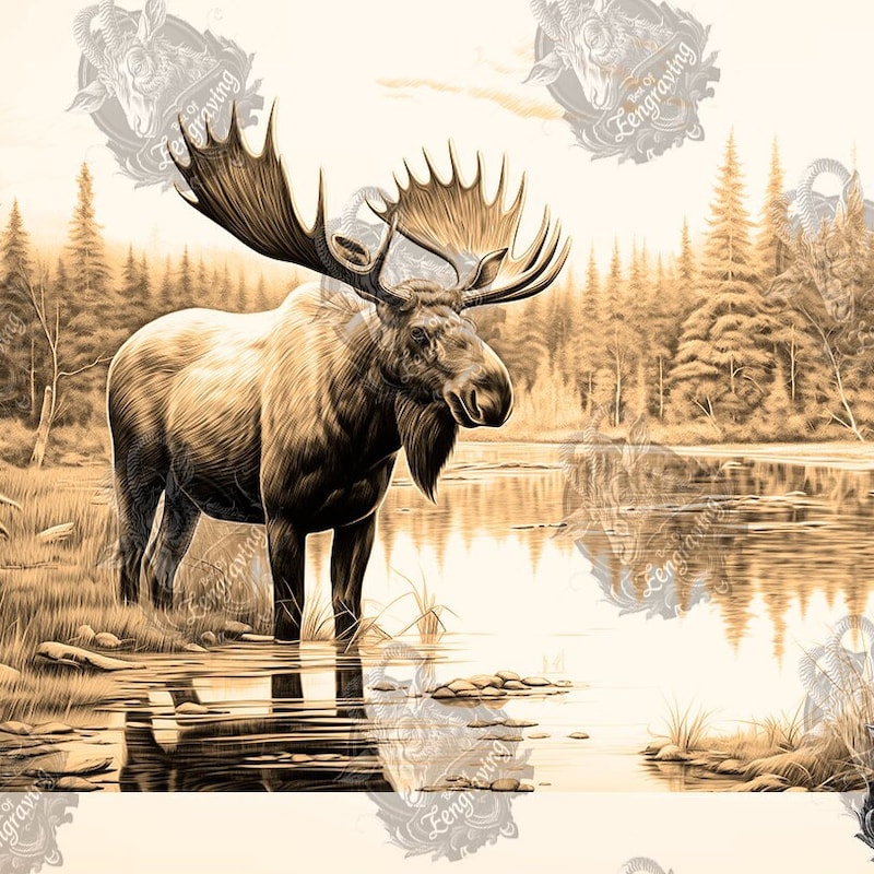 Moose Wall Art - Etsy