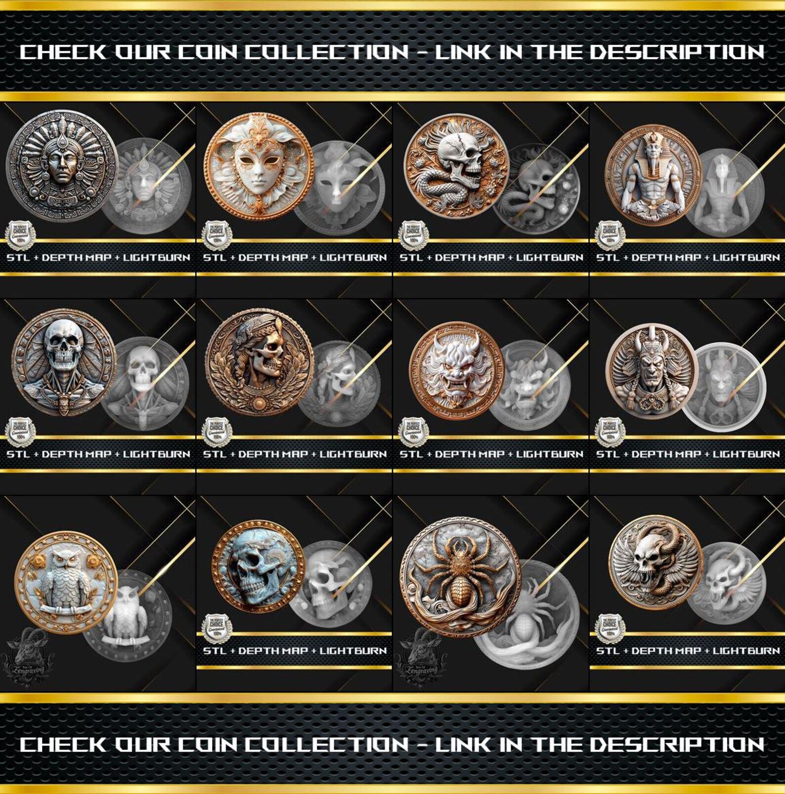 Anime Coin Depth Map: 3D Embossing Laser Engrave STL and Heigth Map ...