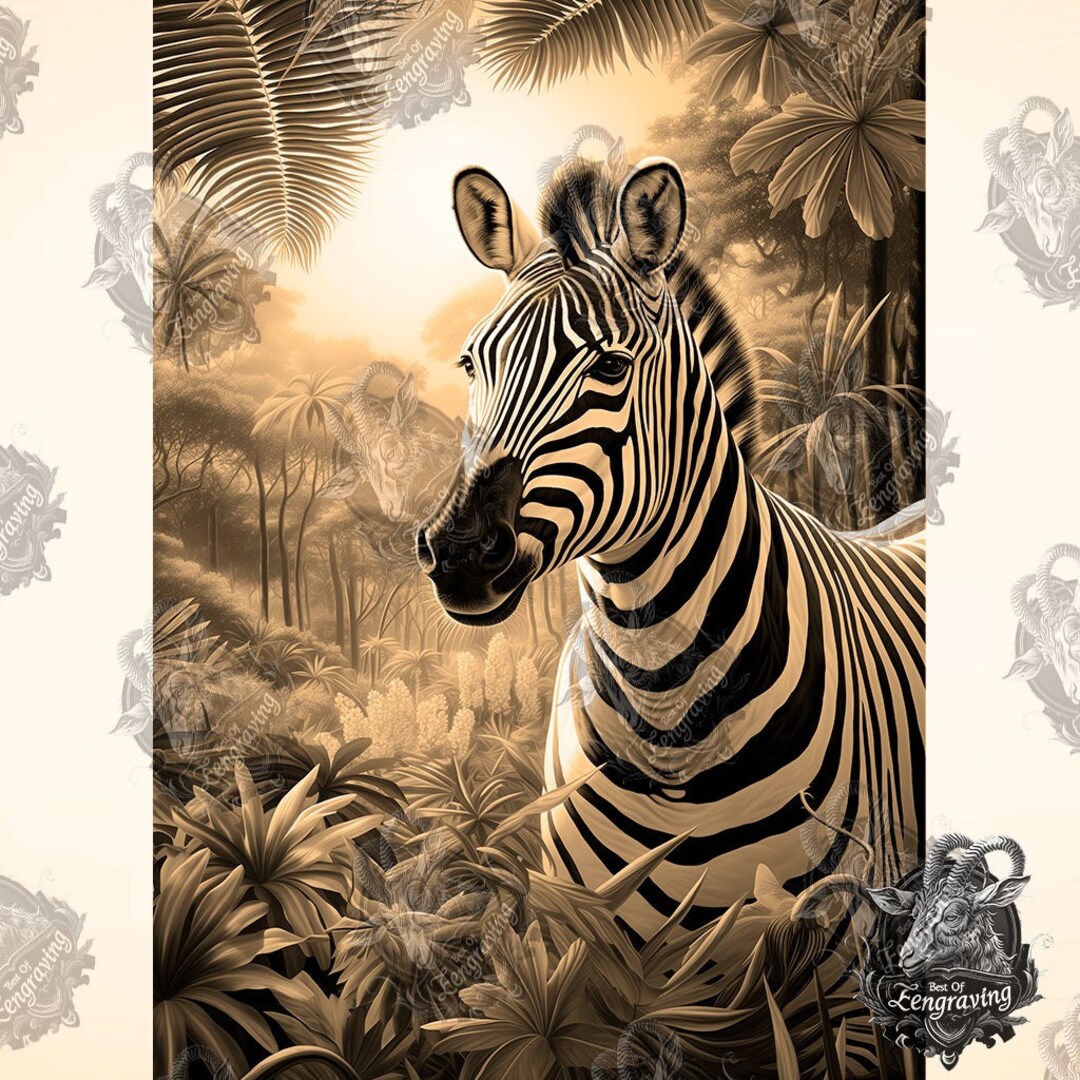 3D Zebra Illusion: Laser Engraving PNG File (digital Download) Diode ...