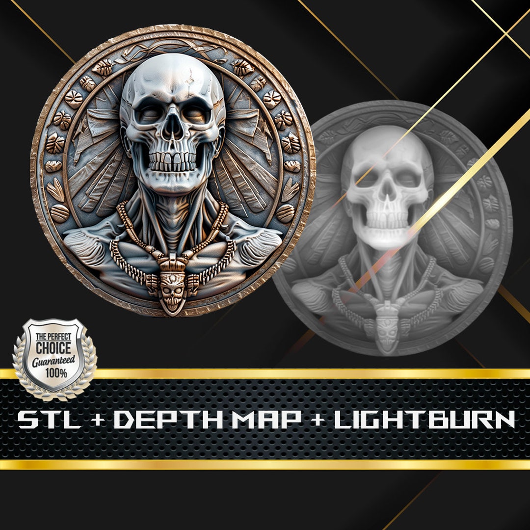 Coin Depth Map | Heigh Map | 3D Laser Engrave | Xtool | Glowforge | Stl ...