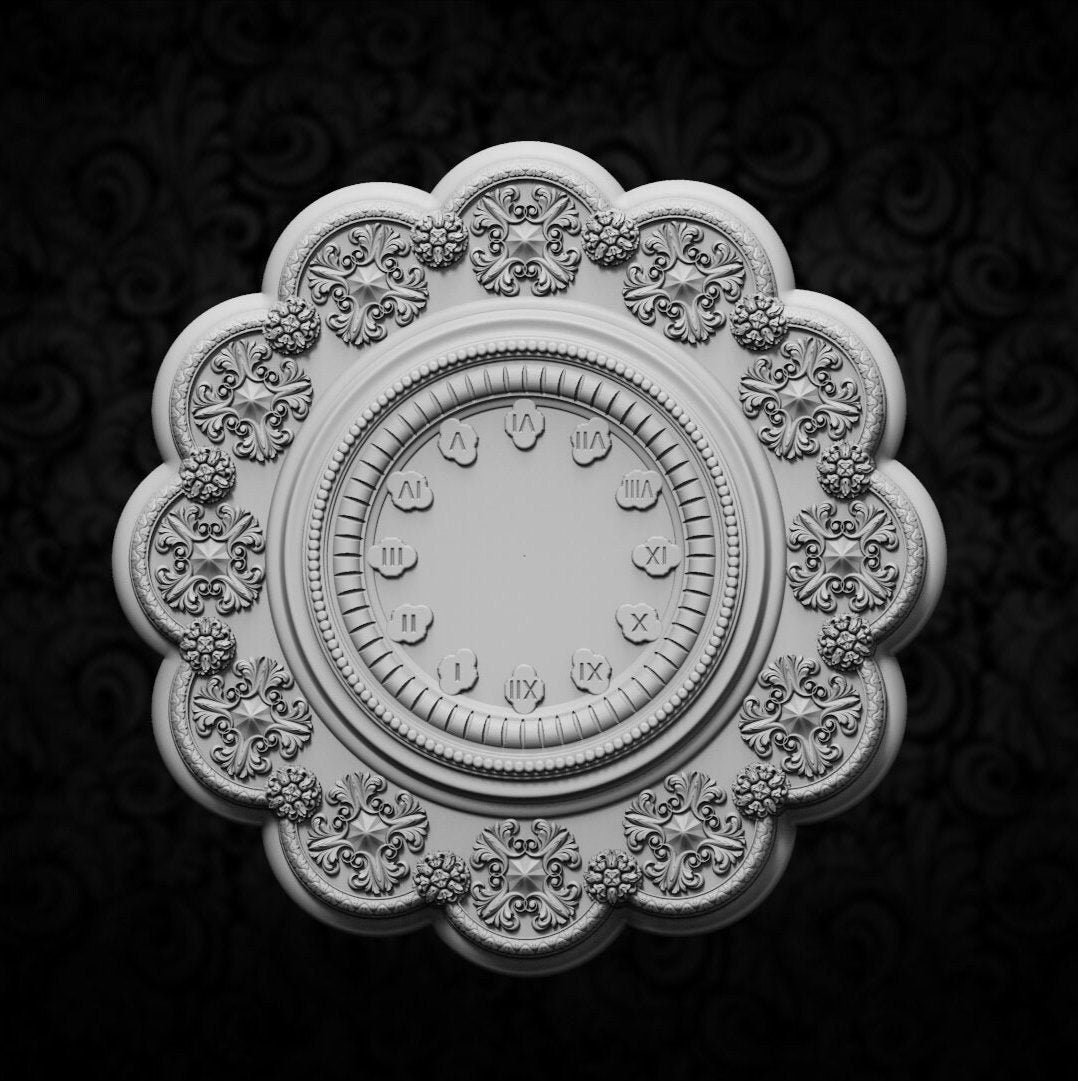 Clock For Cnc 3d Stl Model Cnc Router Engraver Artcam Etsy