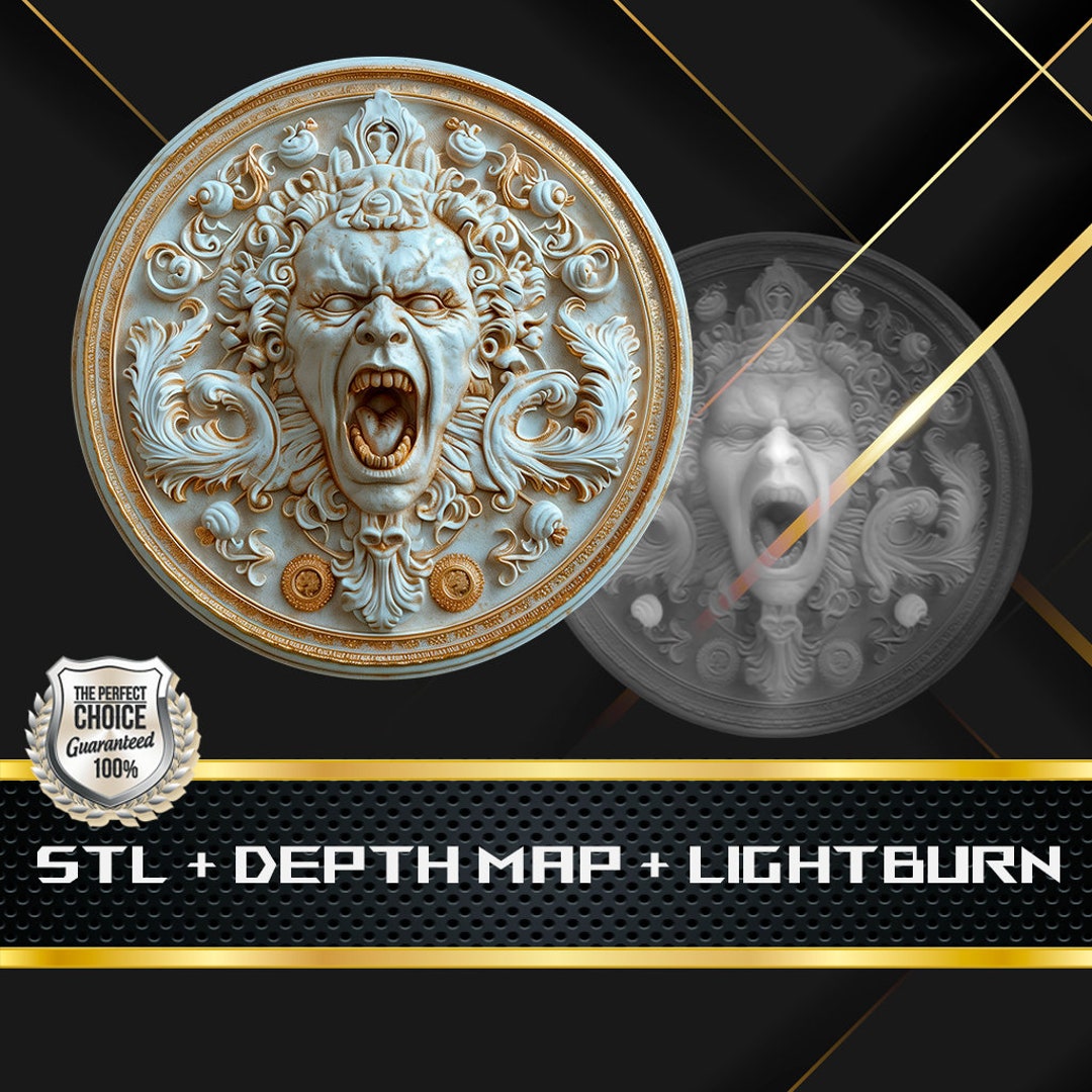 Coin Depth Map | Heigh Map | 3D Laser Engrave | Xtool | Stl File | PNG ...