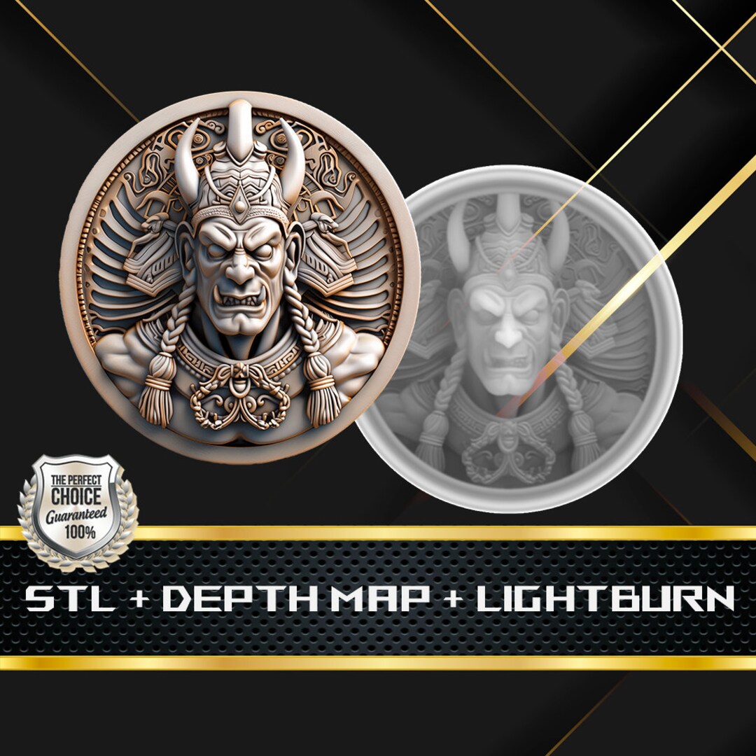 Coin Depth Map | Heigh Map | 3D Laser Engrave | Xtool | Stl File | PNG ...